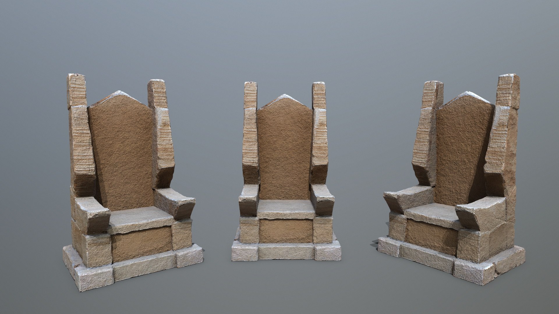 3D Model Stone Throne - TurboSquid 2261034
