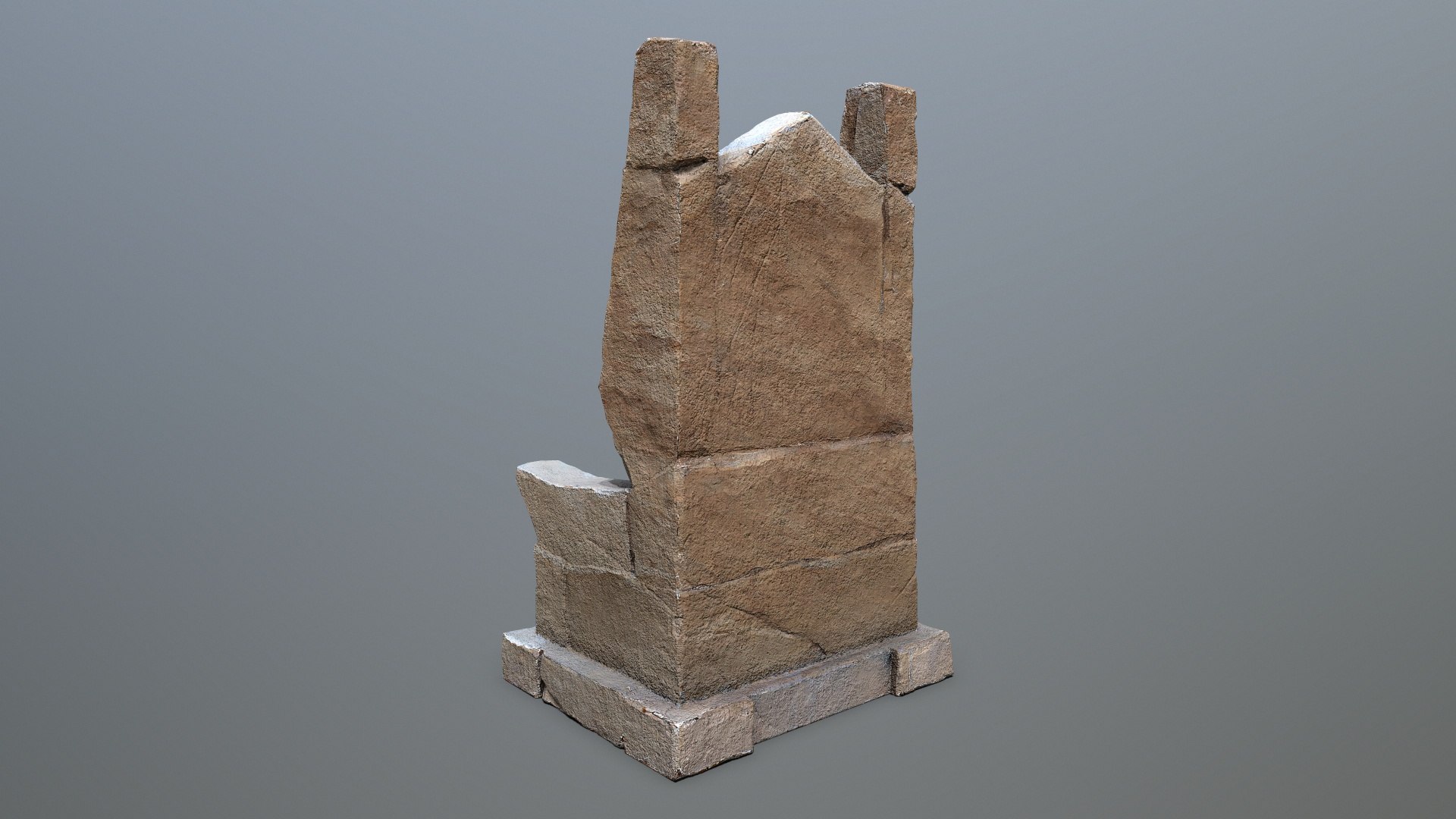 3D Model Stone Throne - TurboSquid 2261034