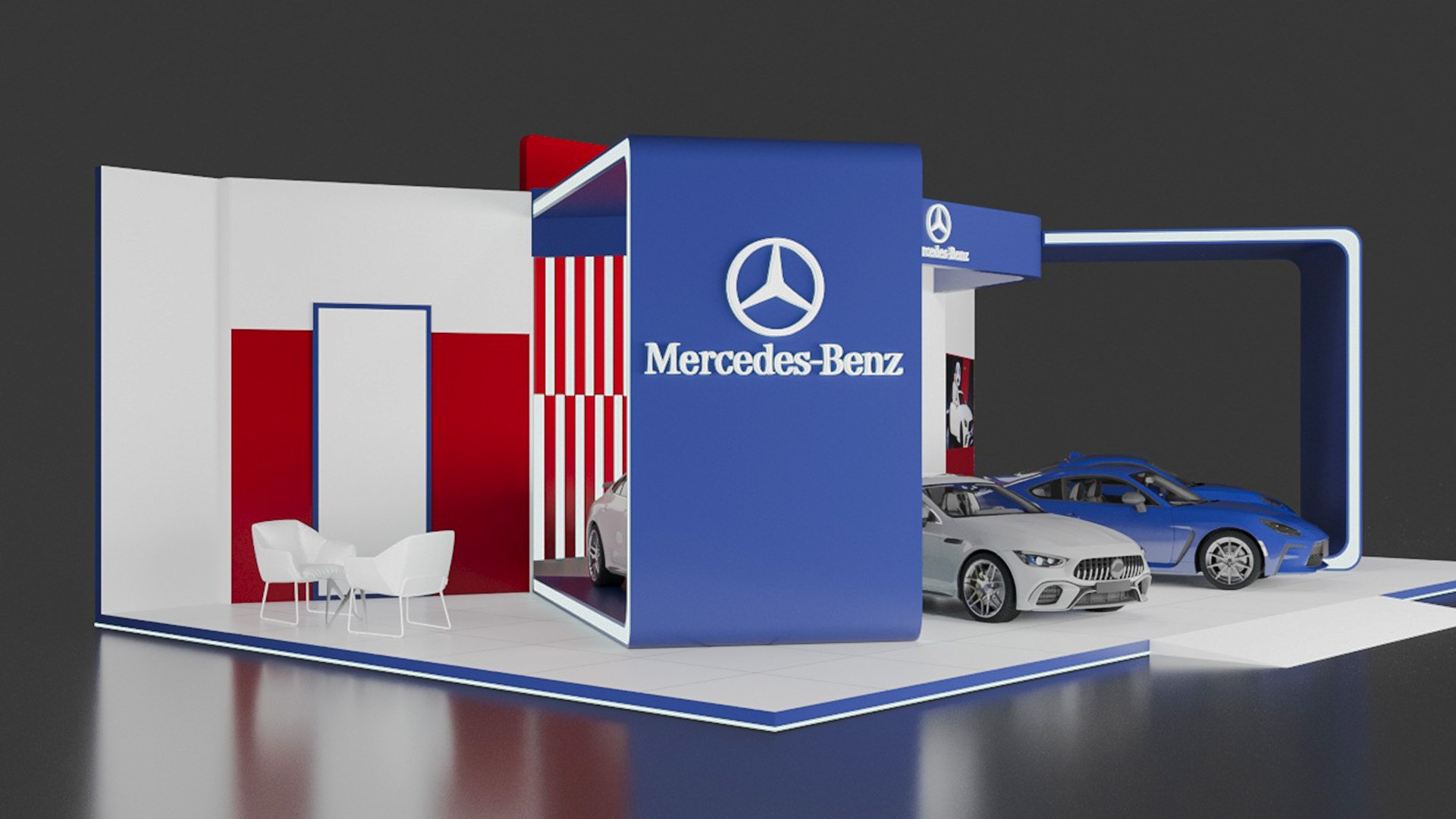 Car Booth Exhibition 3D Model - TurboSquid 2236764