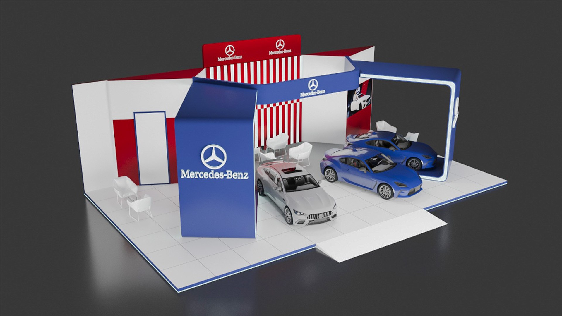 Car Booth Exhibition 3D Model - TurboSquid 2236764