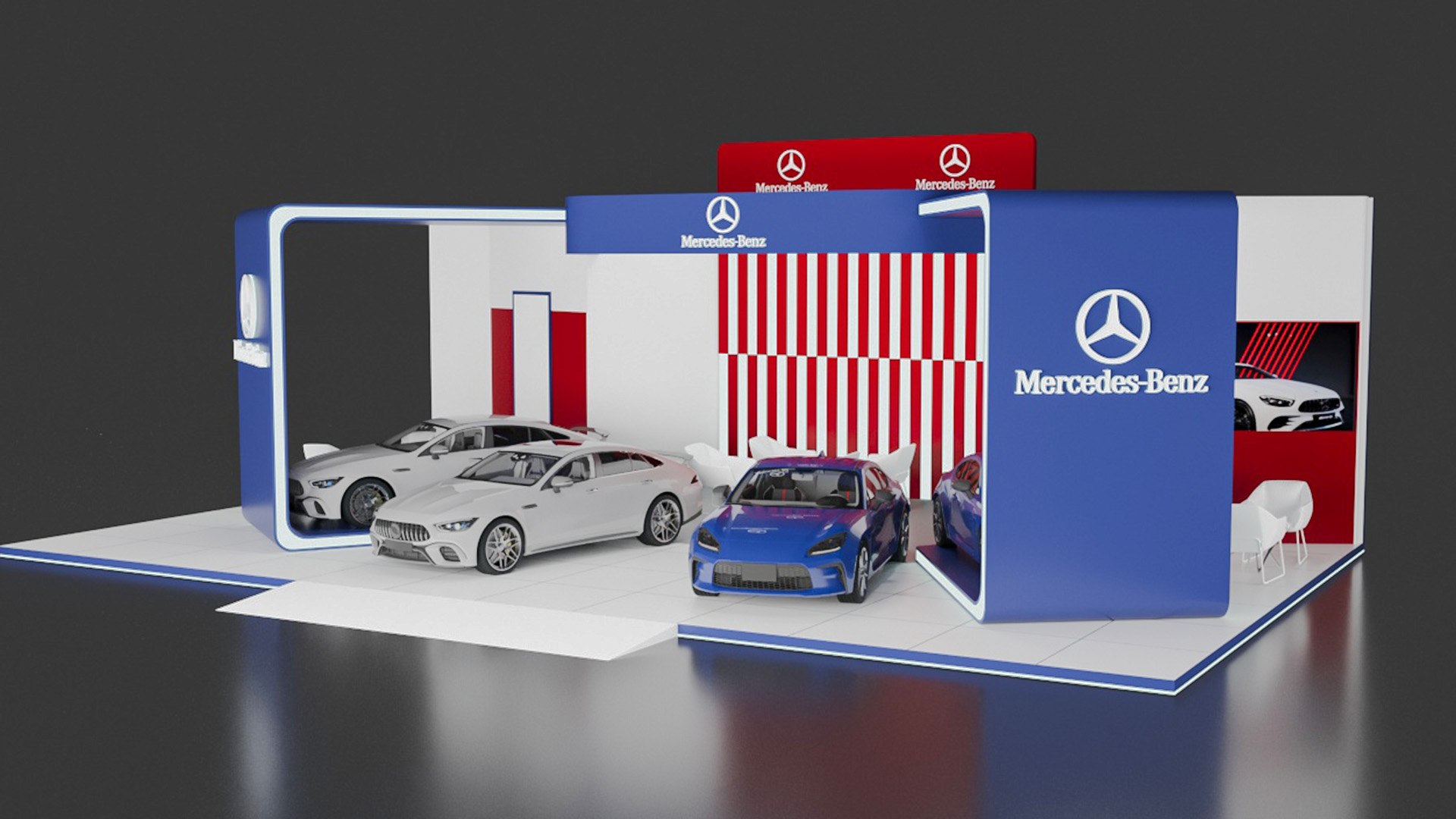 Car Booth Exhibition 3D Model - TurboSquid 2236764