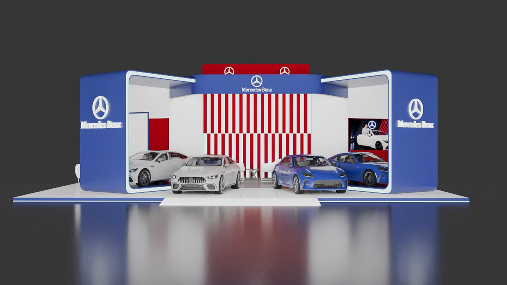 Car Booth Exhibition 3D Model - TurboSquid 2236764