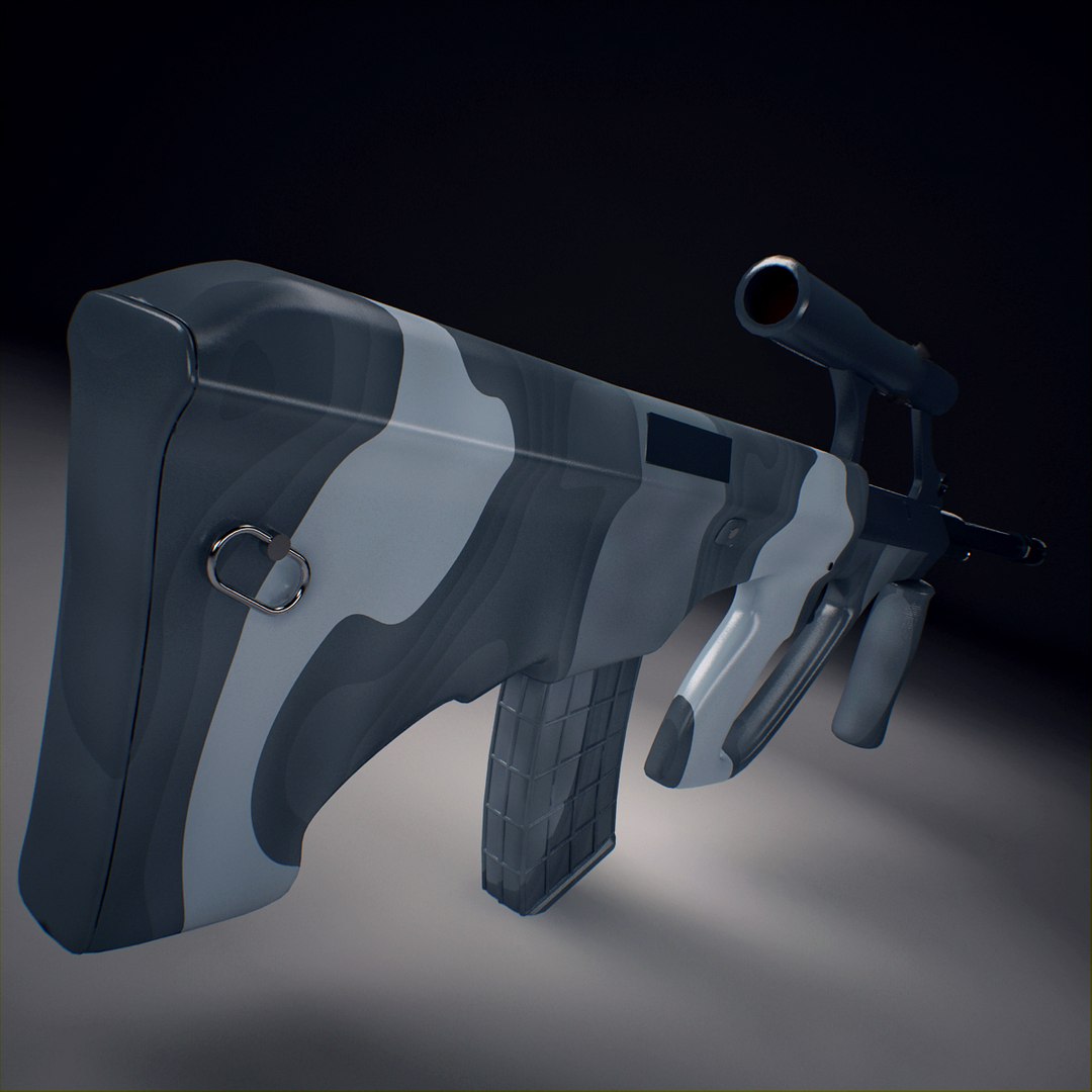 3d Steyr Aug Assault Rifle Model