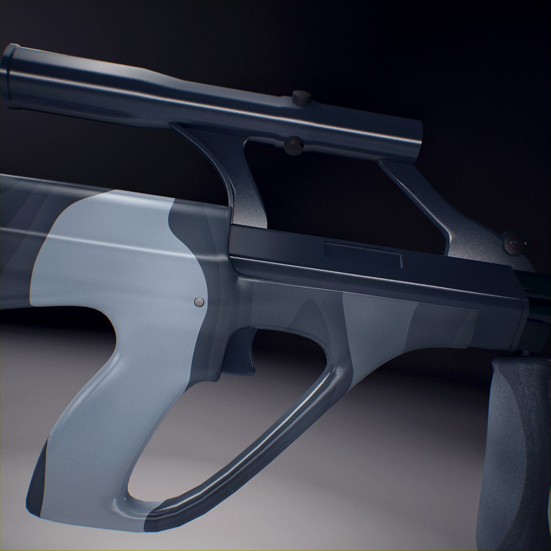 3d Steyr Aug Assault Rifle Model