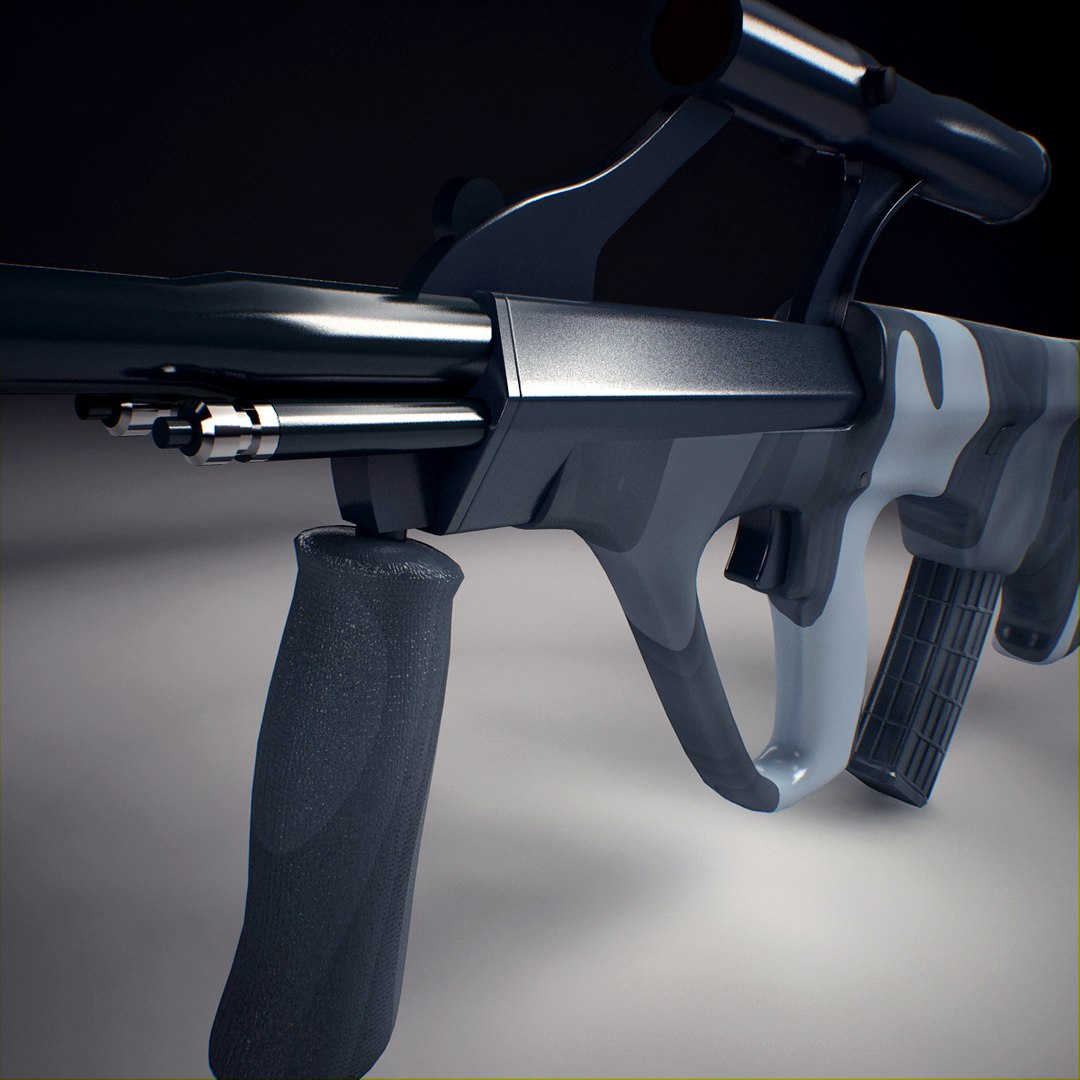 3d Steyr Aug Assault Rifle Model