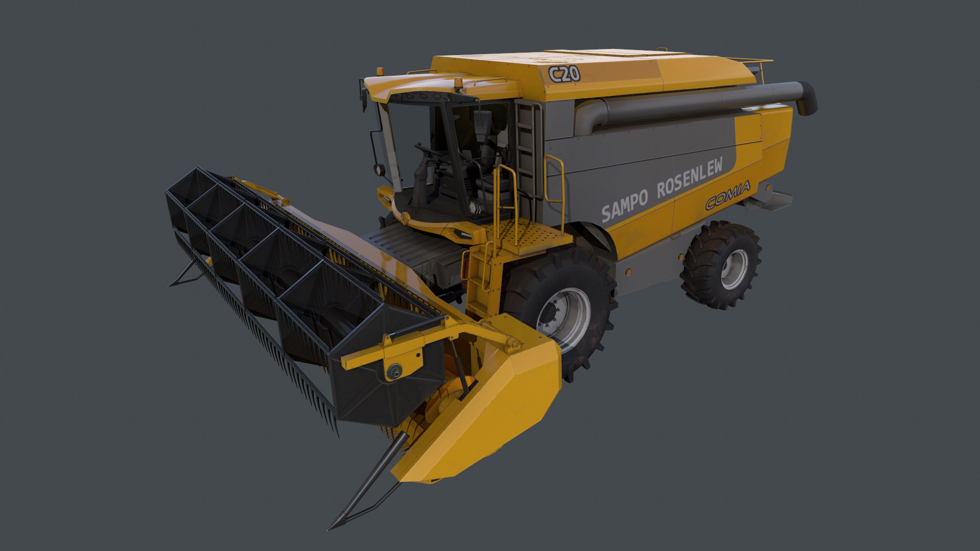 3D Model COMIA C20 Harvester LowPoly - TurboSquid 2139288