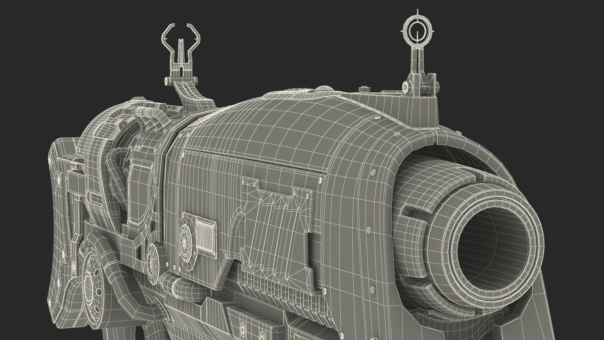 Futuristic Assault Rifle Red 3D Model - TurboSquid 2211538