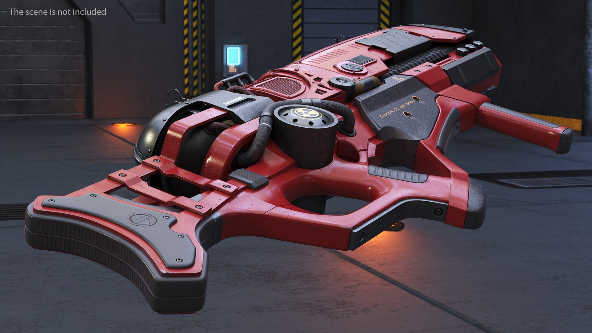 Futuristic Assault Rifle Red 3D Model - TurboSquid 2211538