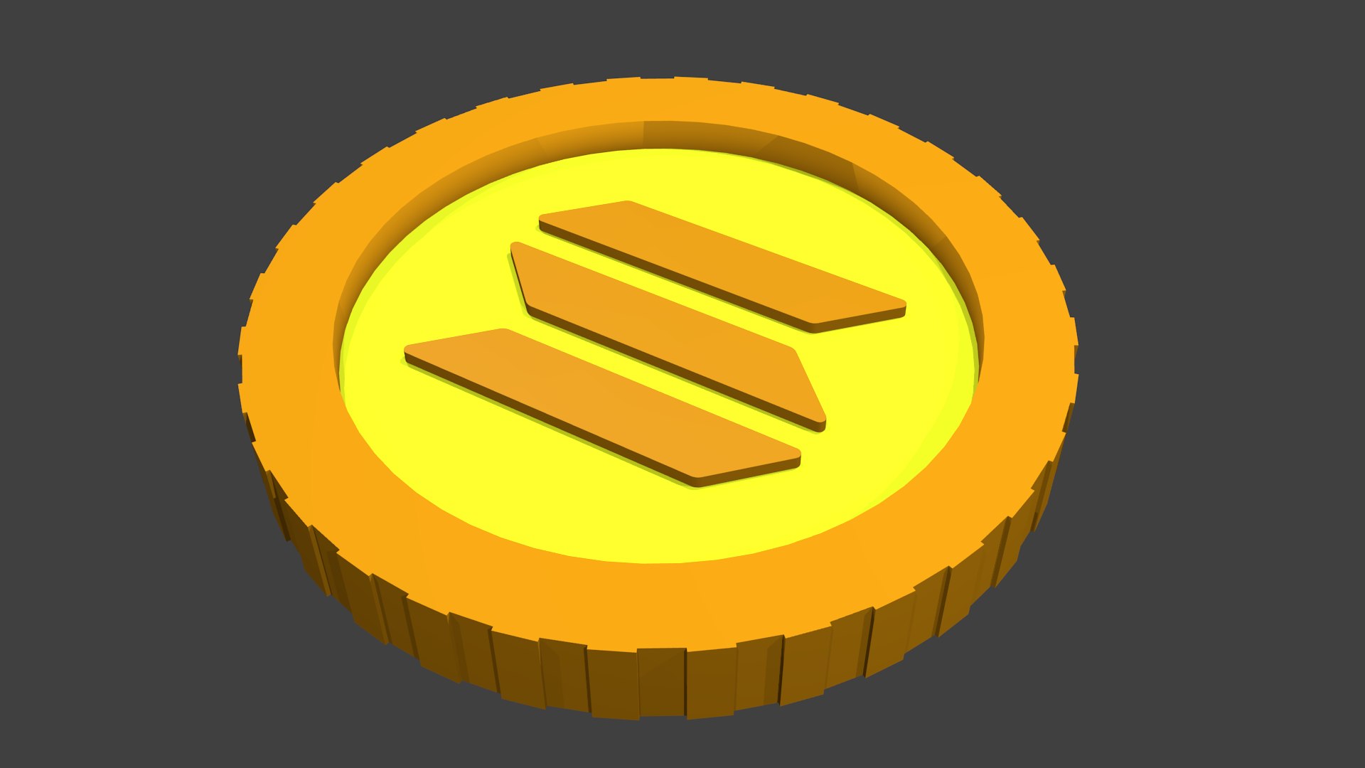 Solana Coin Toon 3D Model - TurboSquid 1850738