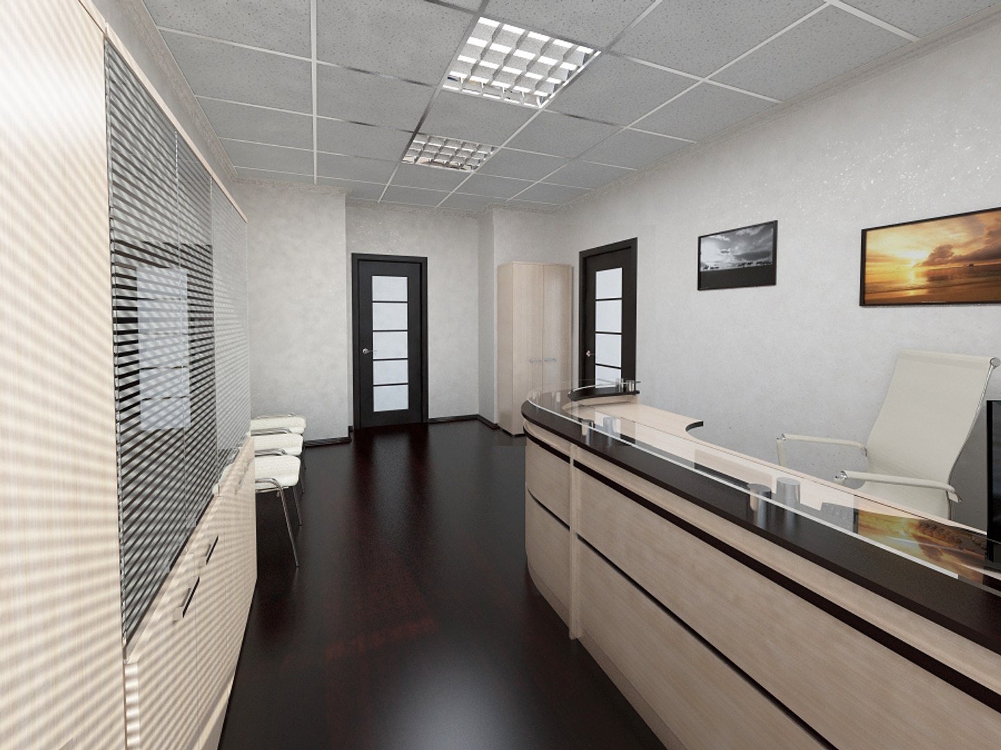 3dsmax Reception Lighting