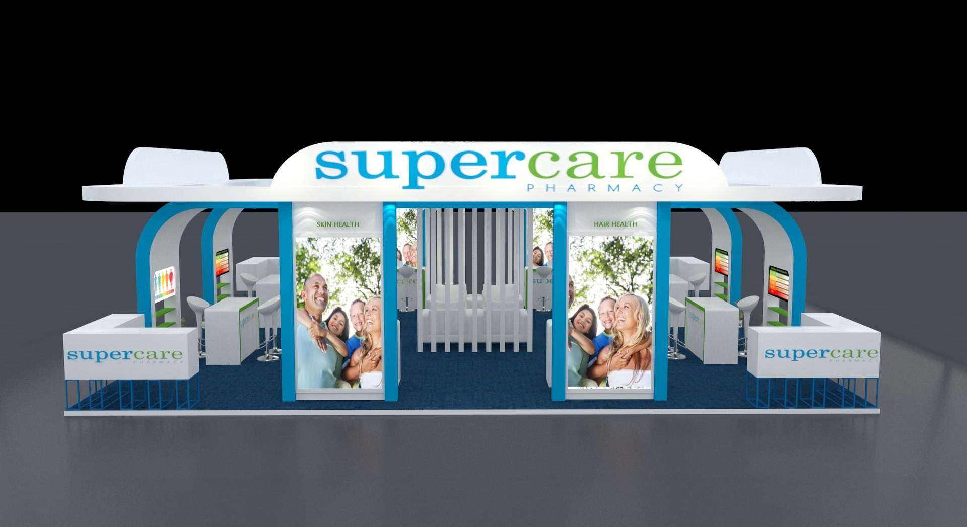 3D 4 SIDE OPEN STAND Model - TurboSquid 1781101