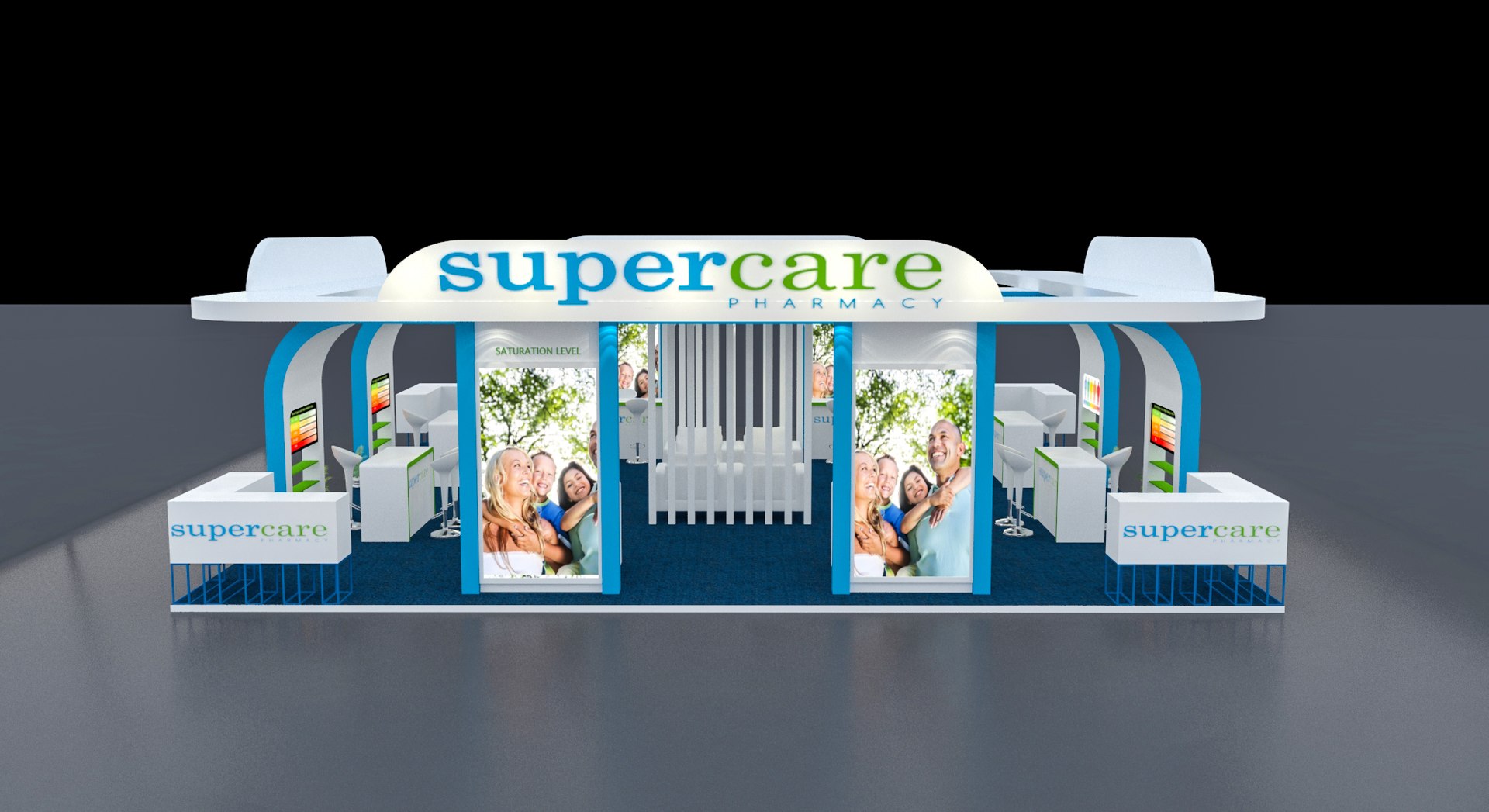 3D 4 SIDE OPEN STAND Model - TurboSquid 1781101