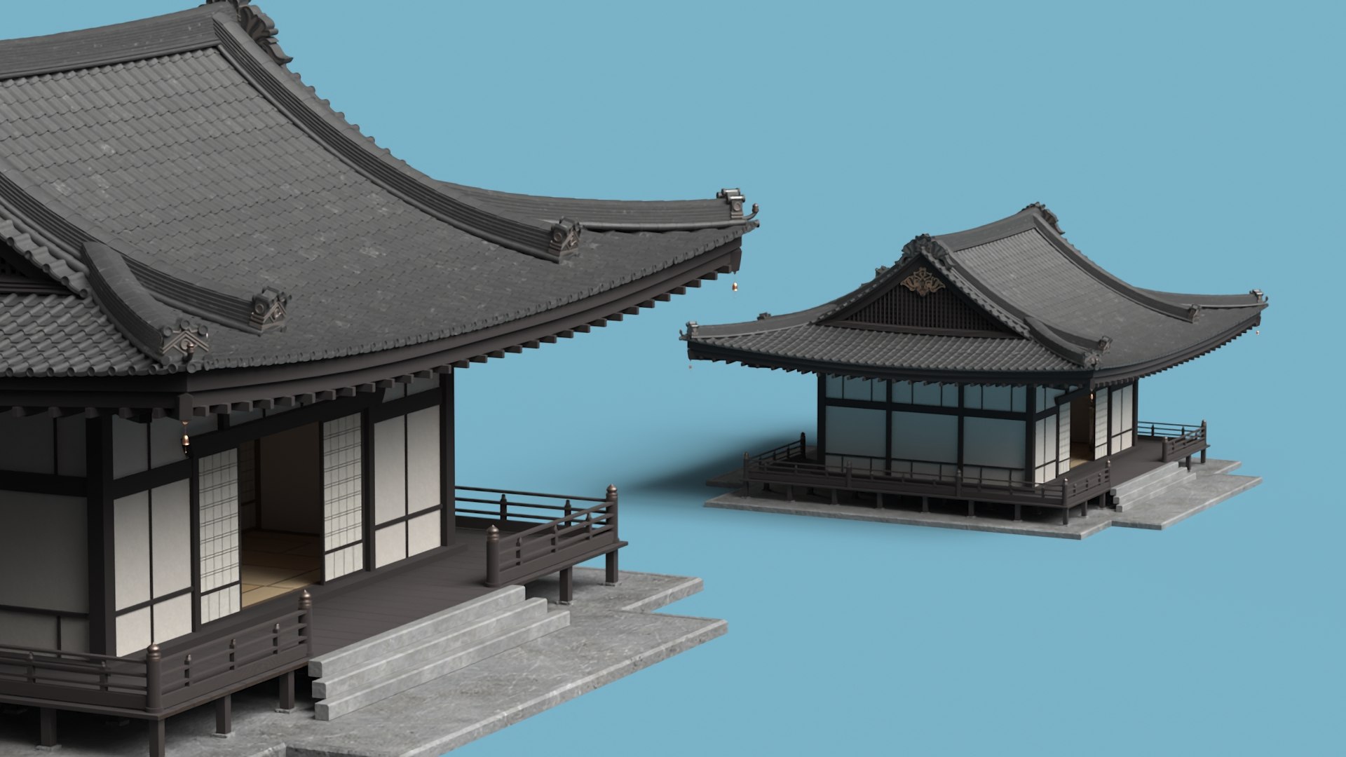 3D Japan Traditional Houses Collection Model - TurboSquid 2299281