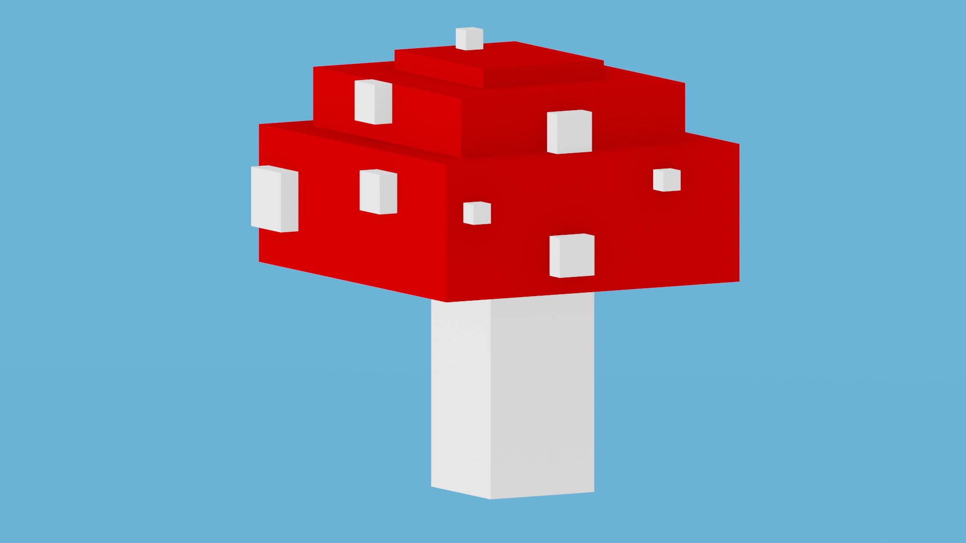 3D Fly Agaric Poisonous Mushroom Pixel Art Stylized Game Asset ...
