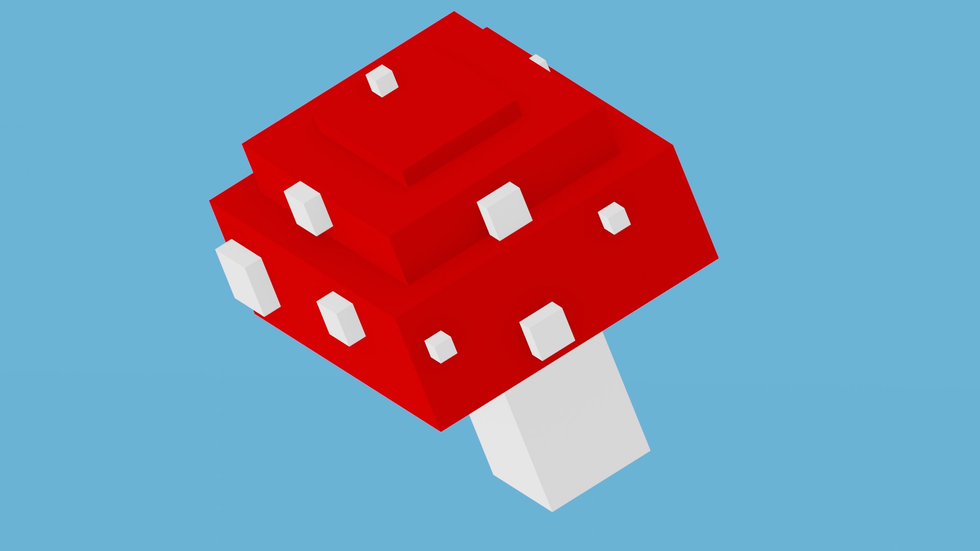 3D Fly Agaric Poisonous Mushroom Pixel Art Stylized Game Asset ...