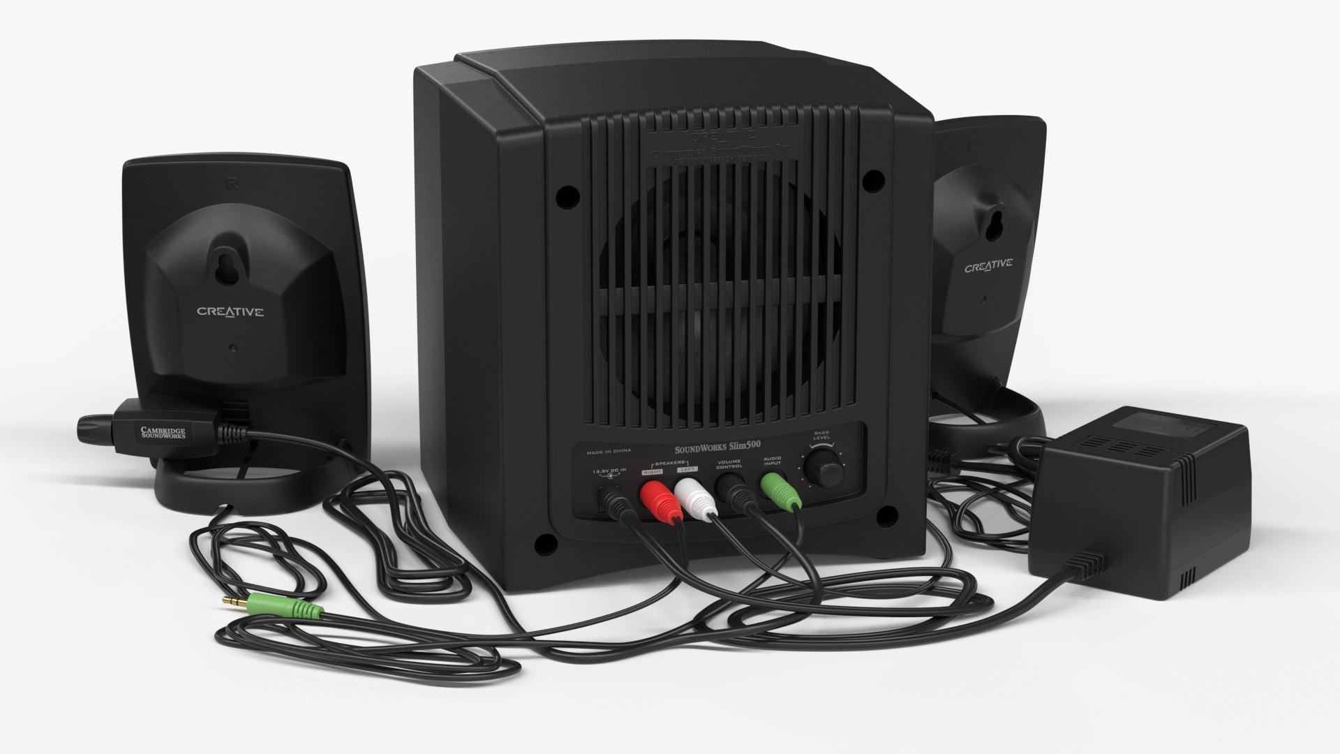 3D Computer Speakers - Creative SoundWorks Slim500 model - TurboSquid 1765497