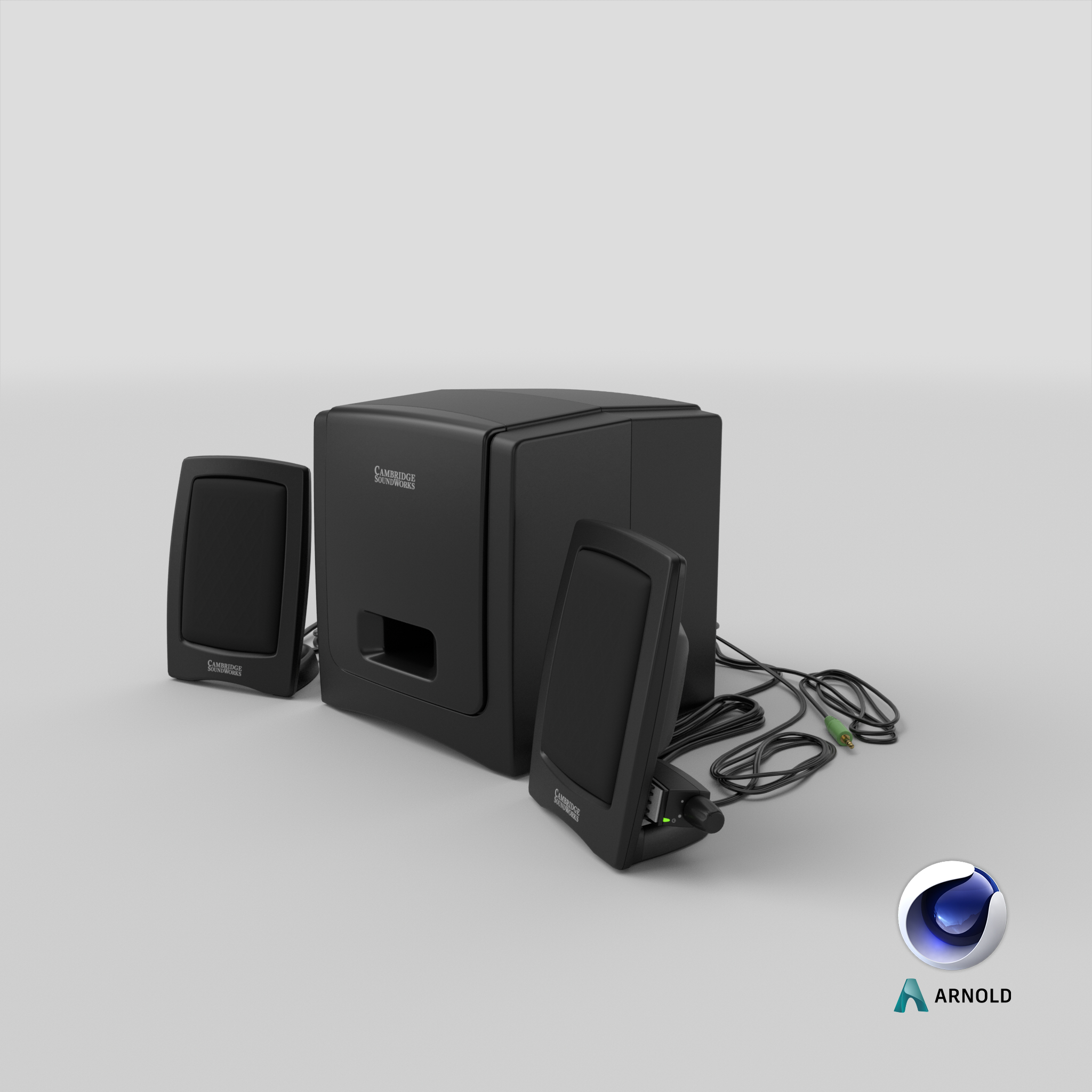 3D Computer Speakers - Creative SoundWorks Slim500 model - TurboSquid ...