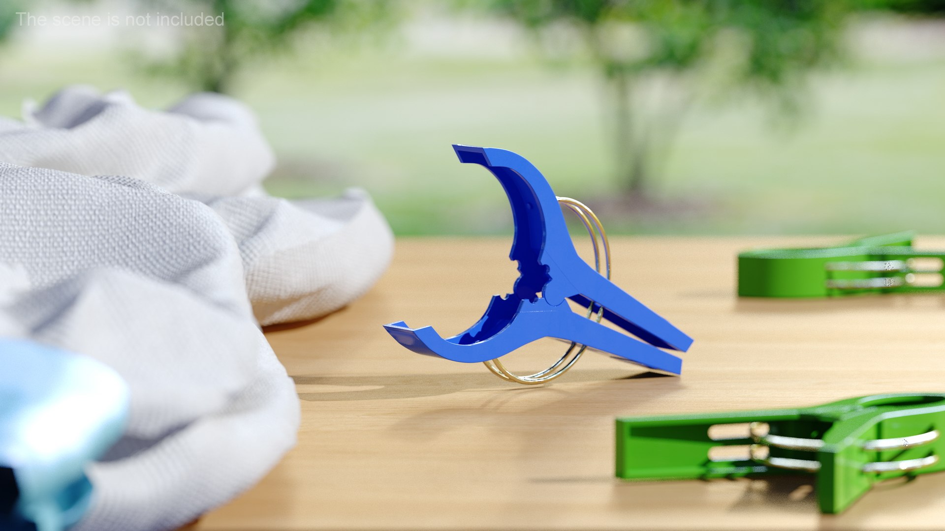 3D Plastic Clothes Pin Blue Open Model - TurboSquid 1995797