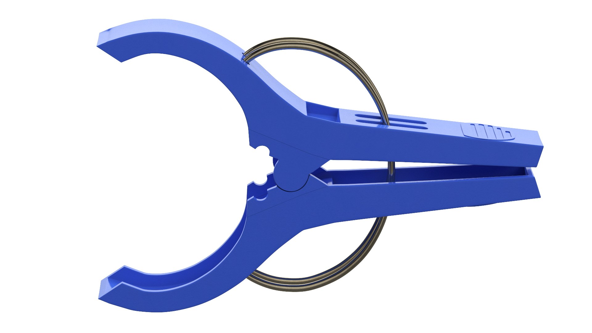 3D Plastic Clothes Pin Blue Open Model - TurboSquid 1995797