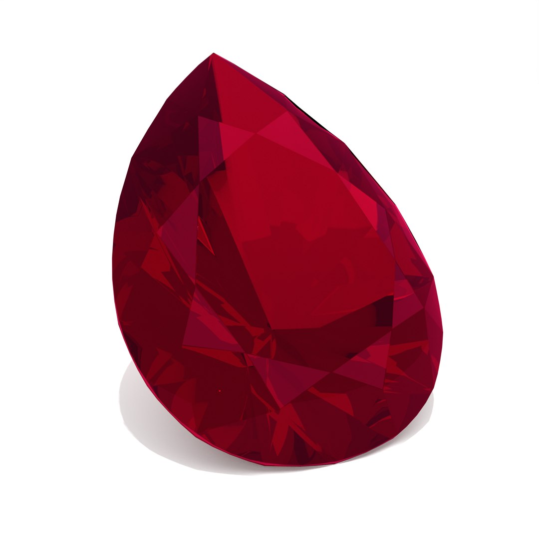 Ruby Cut Pear - Model - TurboSquid 1561982
