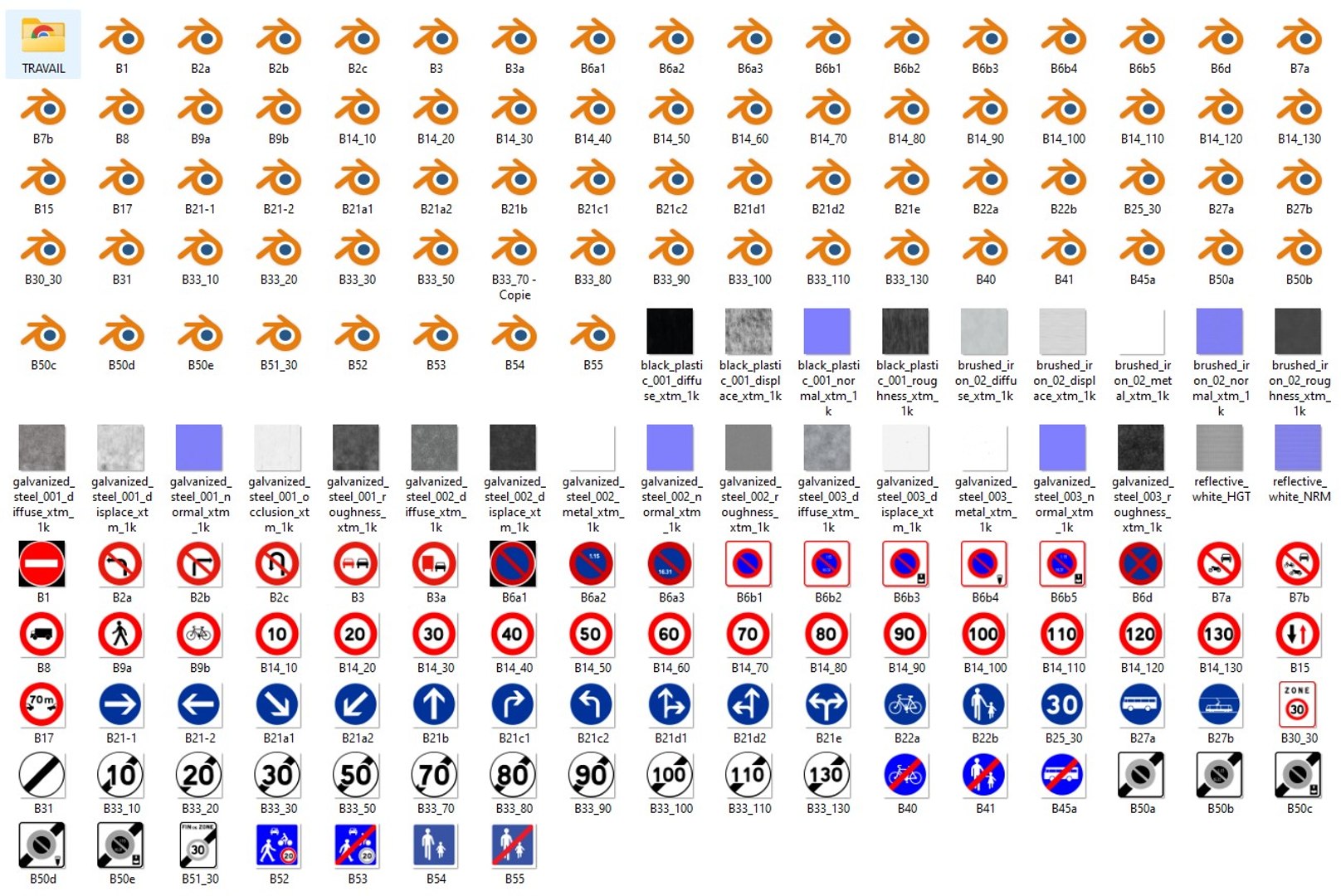 Road Sign French - Signalisation Routiere De France 3D - TurboSquid 2004876