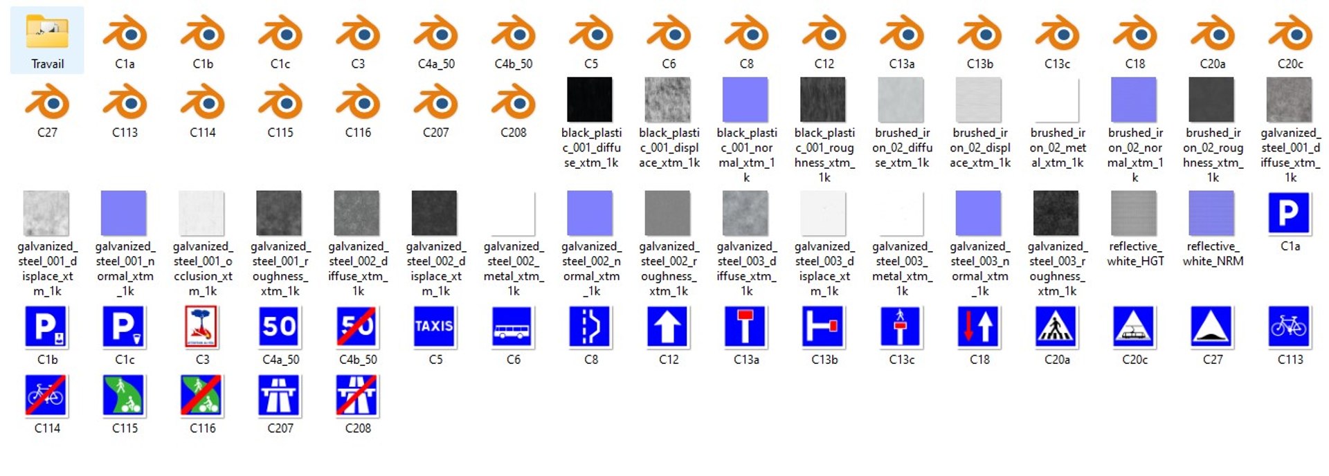 Road Sign French - Signalisation Routiere De France 3D - TurboSquid 2004876