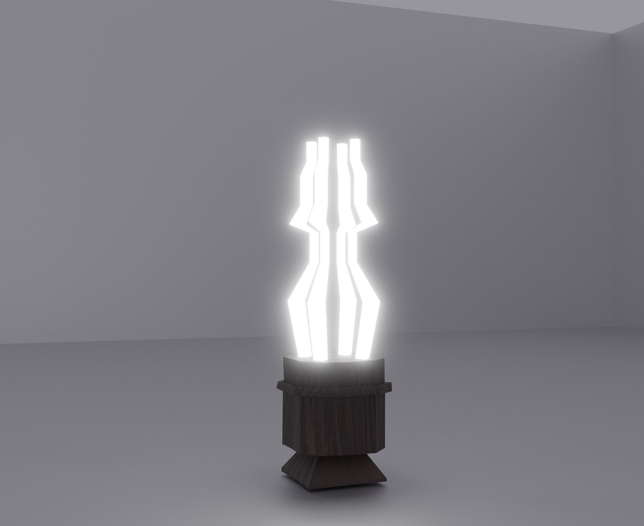 3D Lamp with long luminous elements - TurboSquid 2030594
