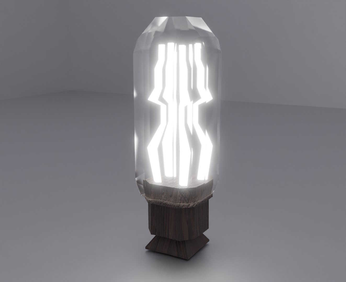 3D Lamp with long luminous elements - TurboSquid 2030594