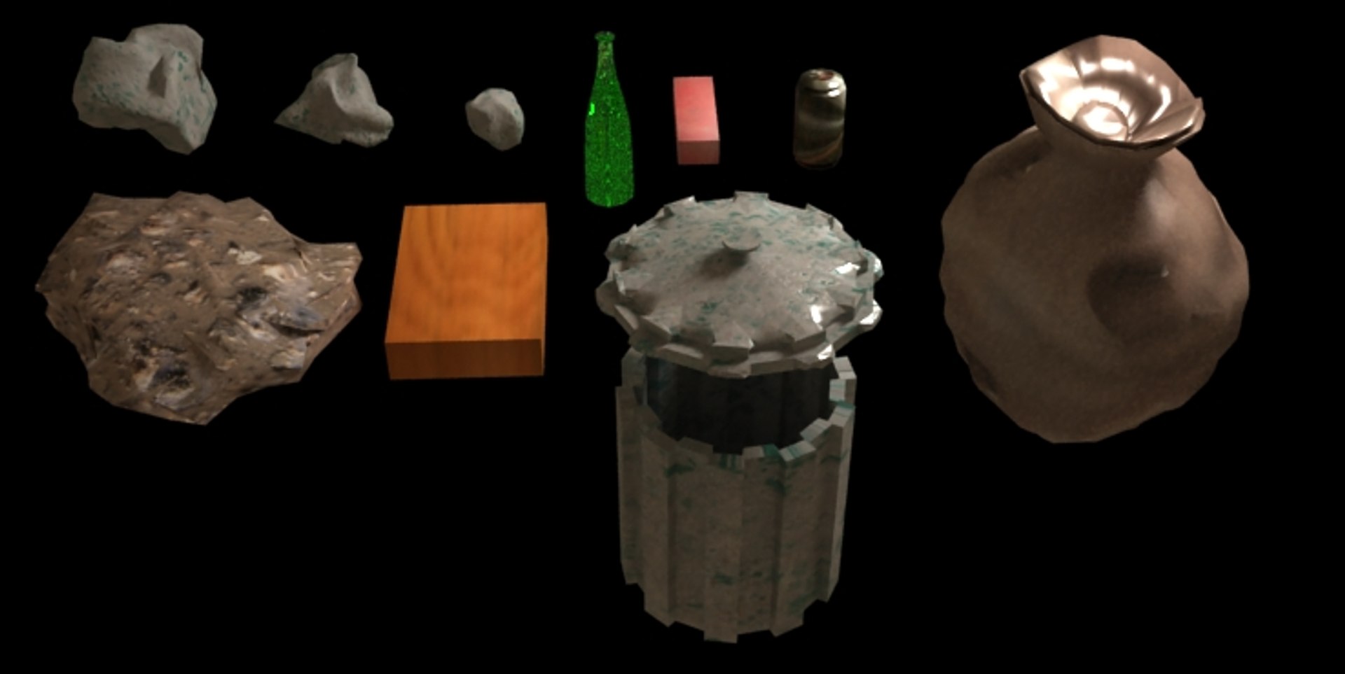 Free Different Rubbish 3d Model