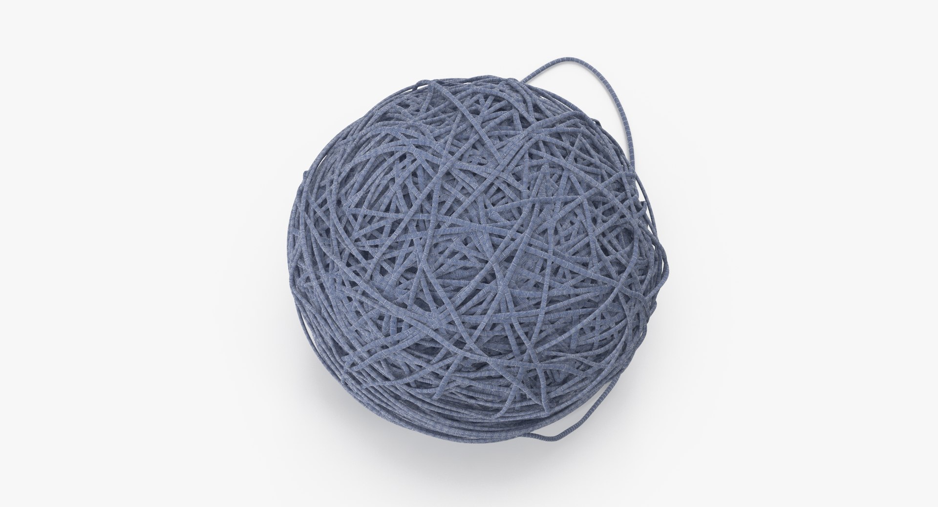 Blue Ball Yarn 3d Model