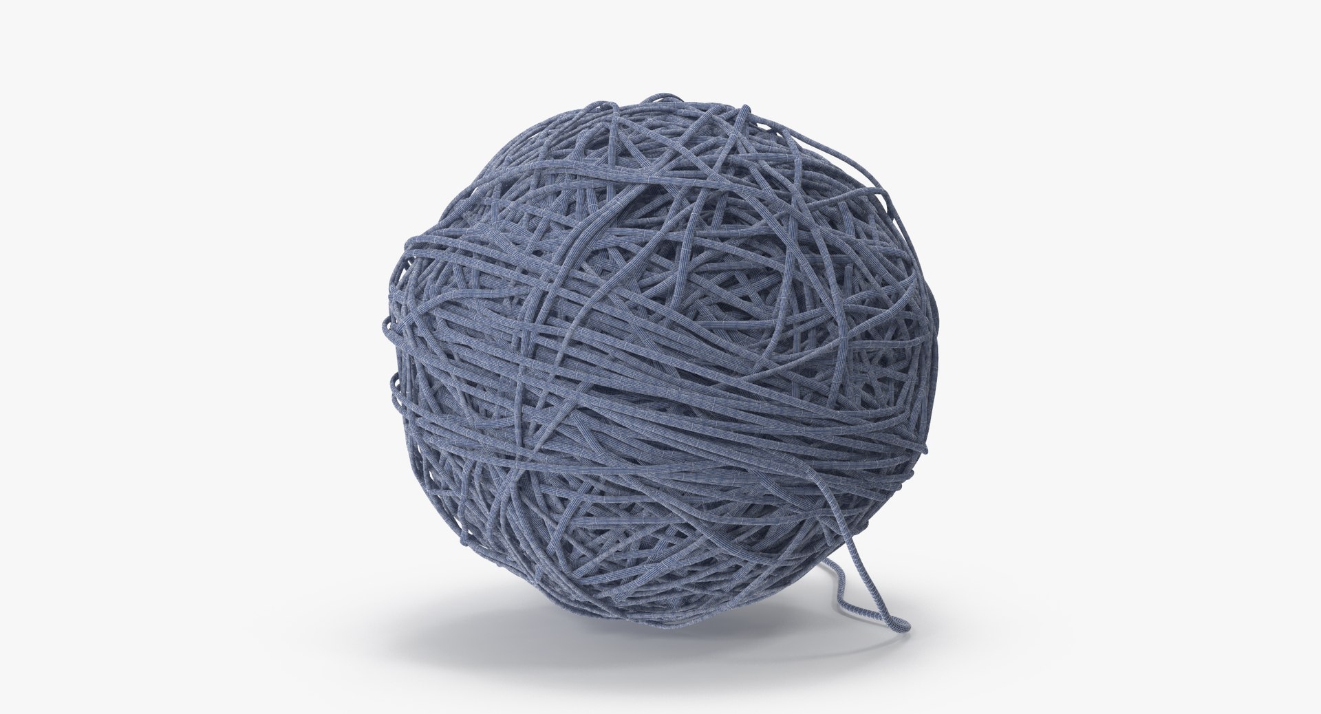 Blue Ball Yarn 3d Model