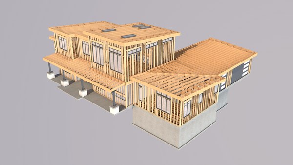 3d Model House Framing