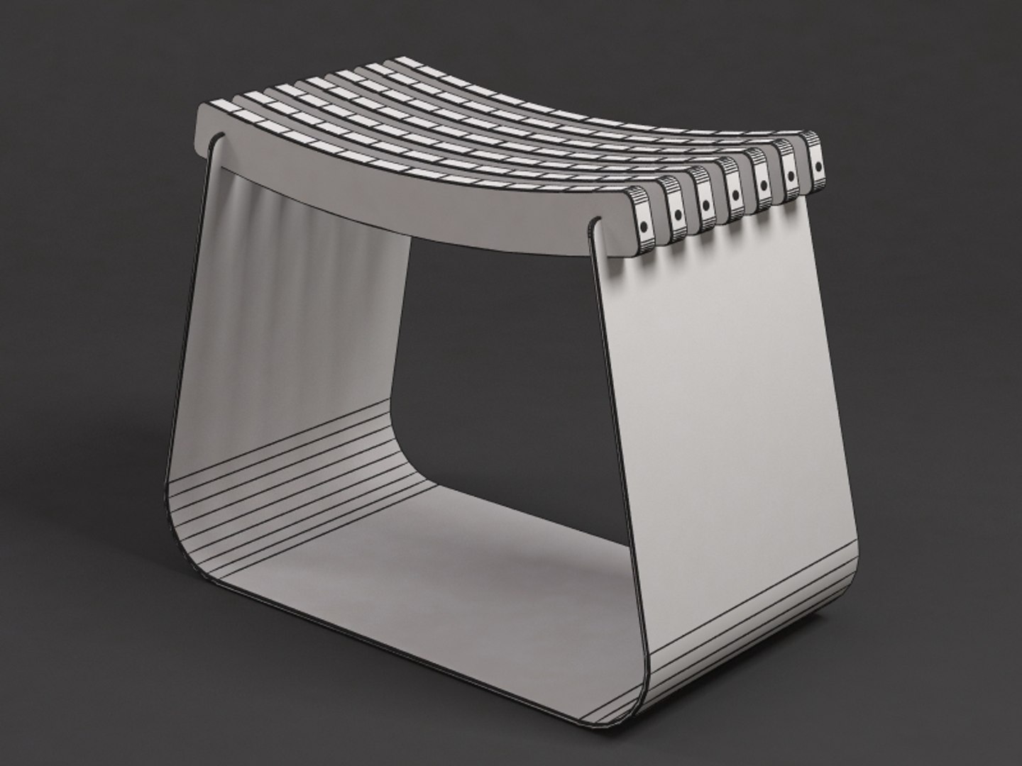 3d model henri stool