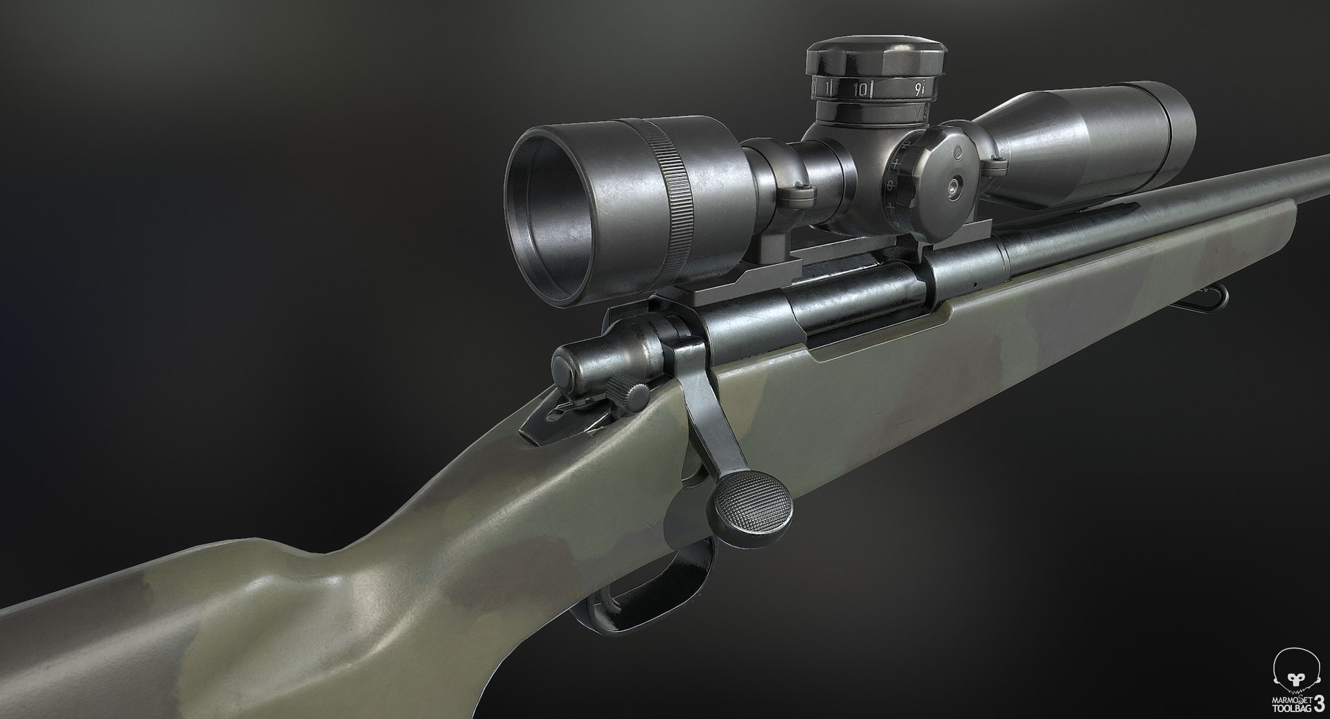 3D M40a1 Sniper Rifle Firearm Model - TurboSquid 1285195