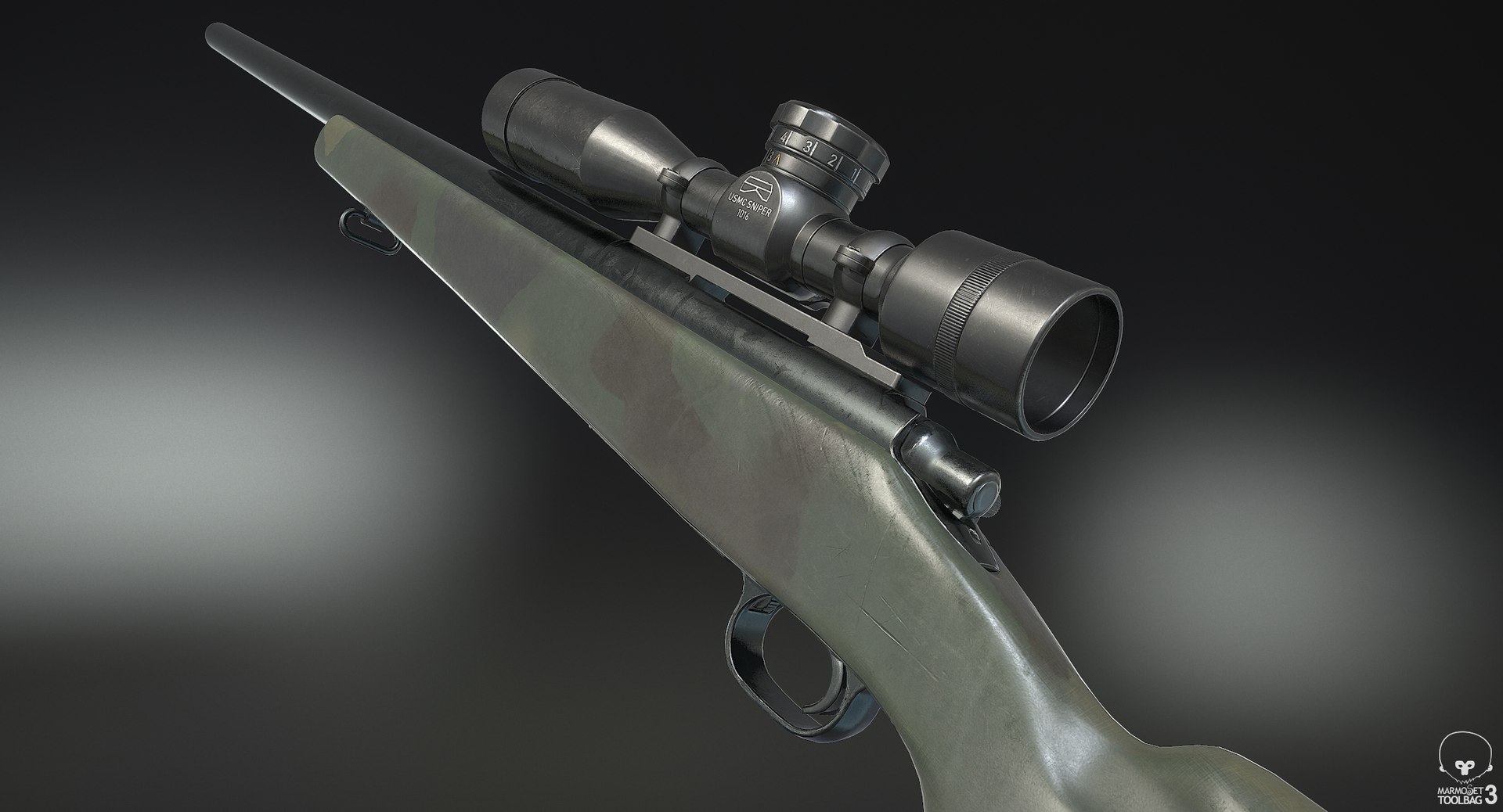 3D M40a1 Sniper Rifle Firearm Model - TurboSquid 1285195