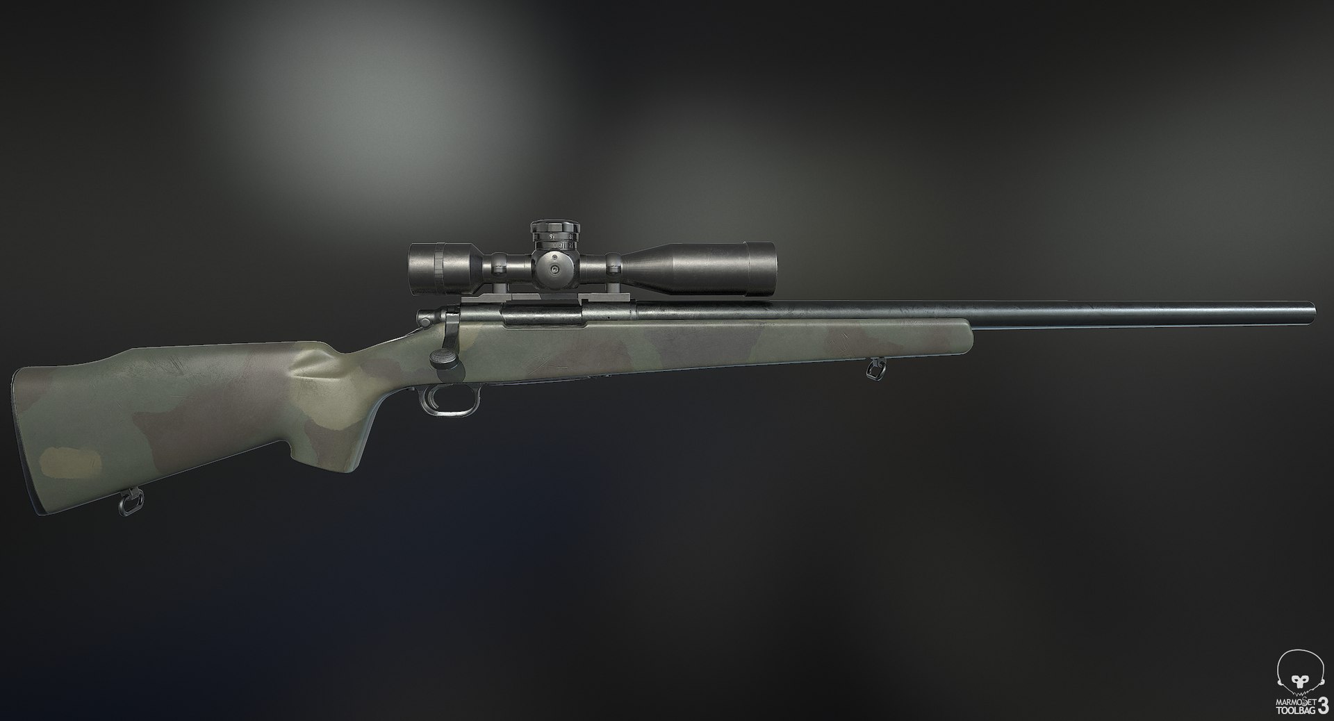 3D M40a1 Sniper Rifle Firearm Model - TurboSquid 1285195