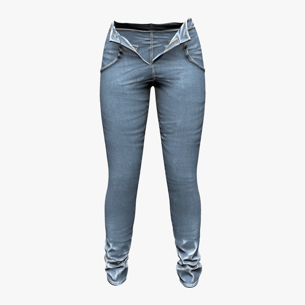 Open Front Jeans 3D model - TurboSquid 1934706