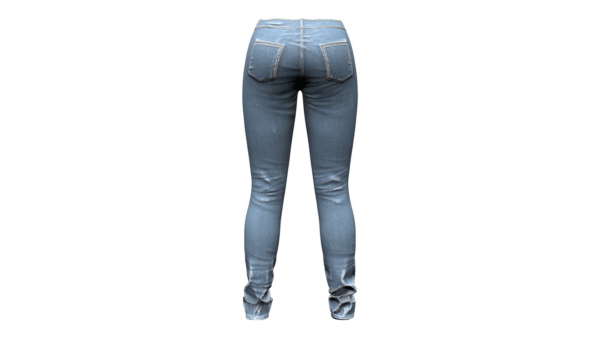 Open Front Jeans 3D Model - TurboSquid 1934706