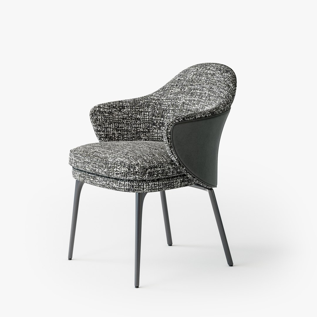 Minotti Angie Dining Armchair 3D Model - TurboSquid 1399881