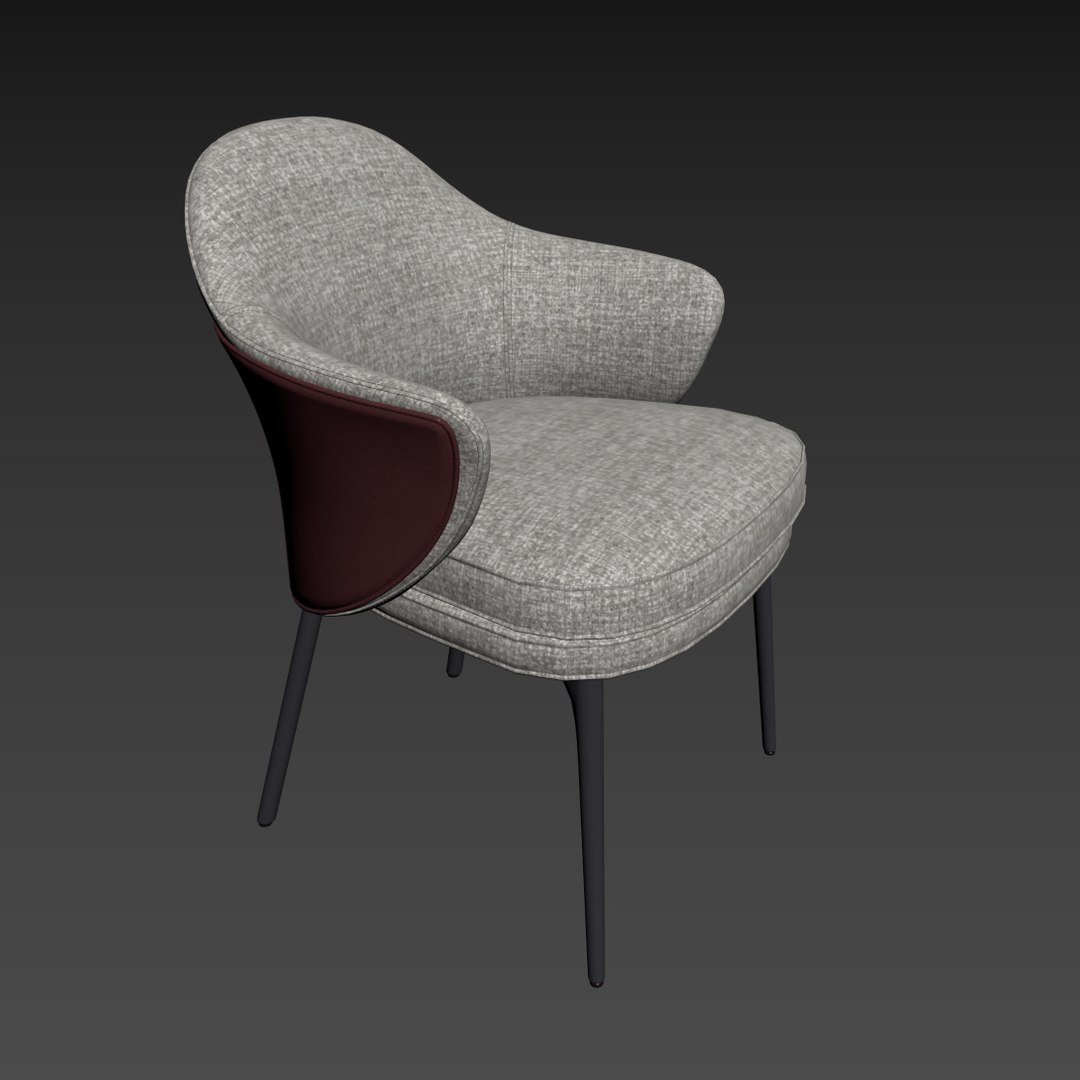 Minotti Angie Dining Armchair 3D Model - TurboSquid 1399881
