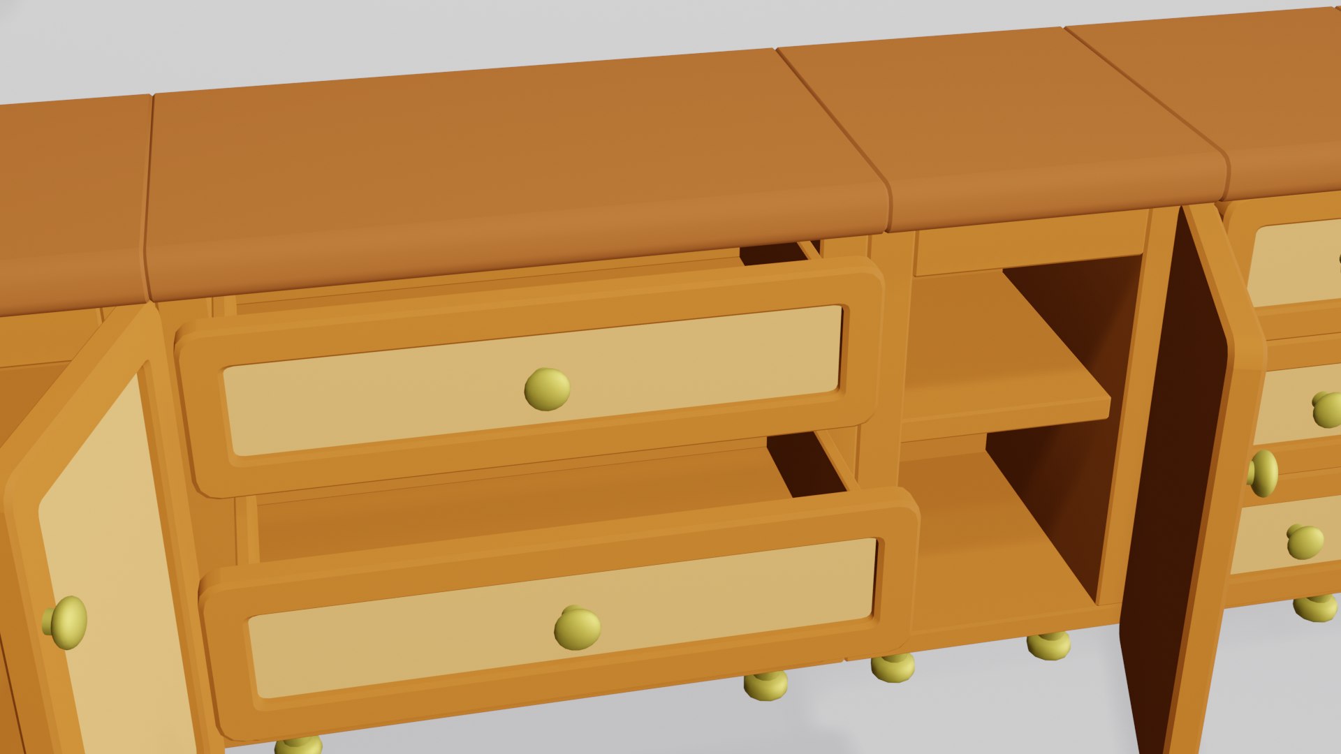 Cartoon Modular Kitchen Design 3D - TurboSquid 1491639