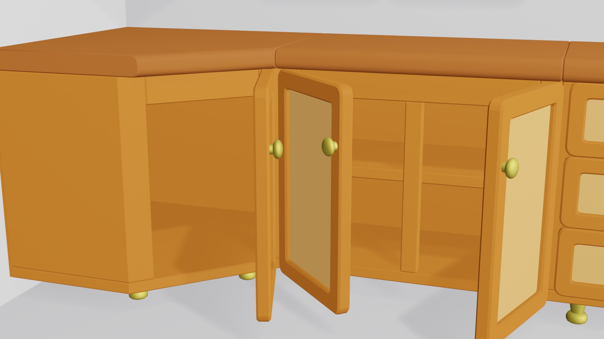 Cartoon Modular Kitchen Design 3D - TurboSquid 1491639