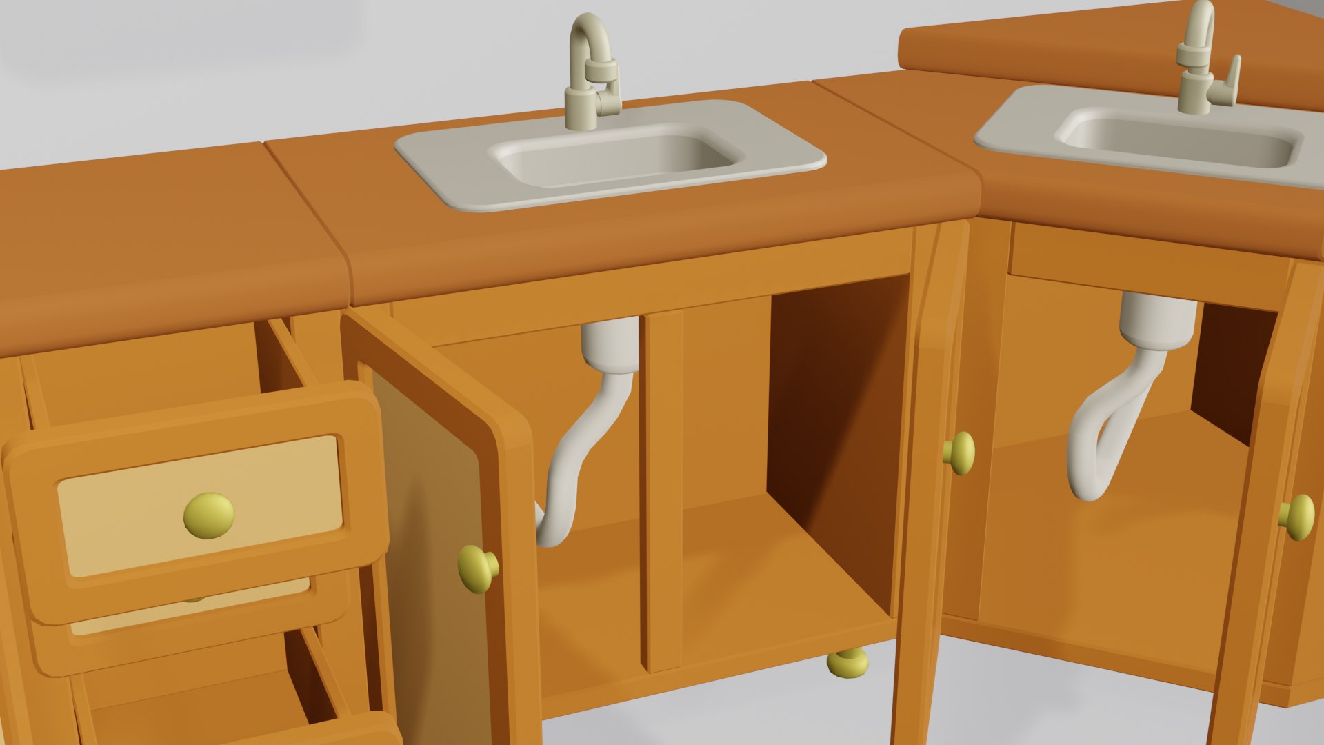 Cartoon Modular Kitchen Design 3D - TurboSquid 1491639