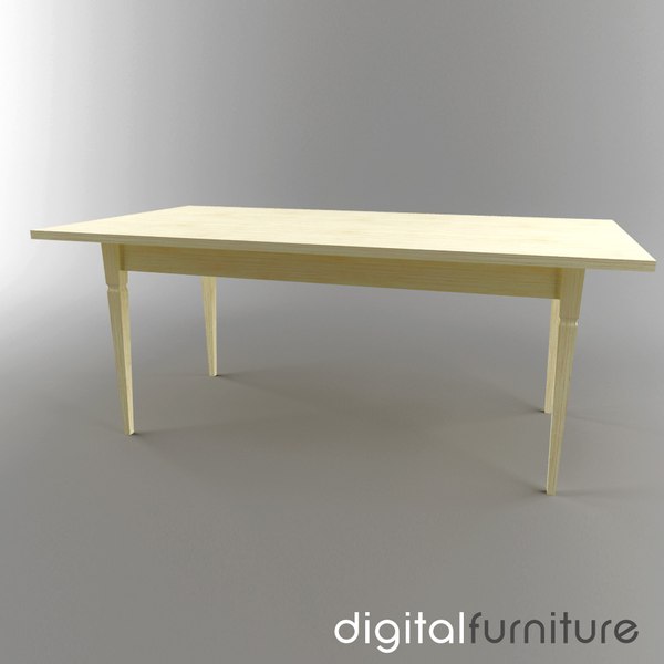 3d dining table model
