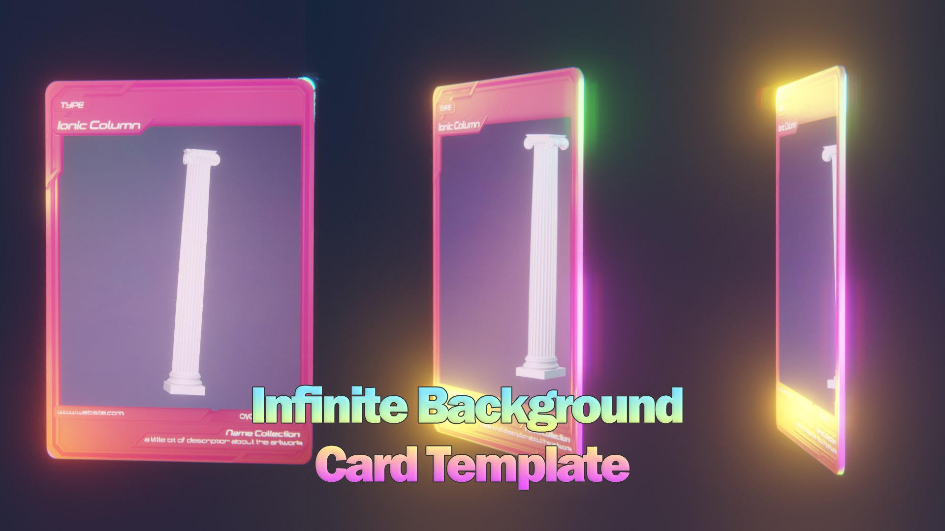Infinite Background NFT Card Template - Animated In Blender 3D ...