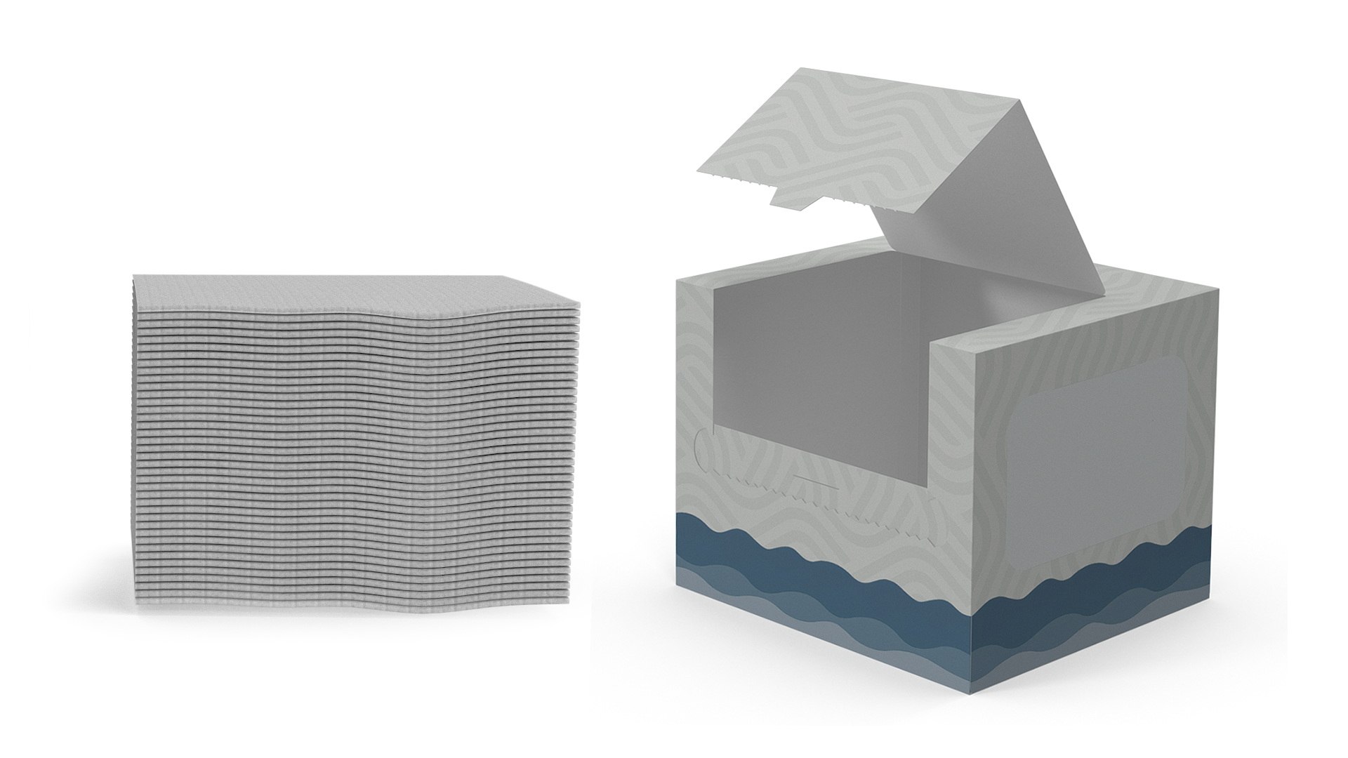 3D Mockup Clean Paper Towel Box Model - TurboSquid 2252643