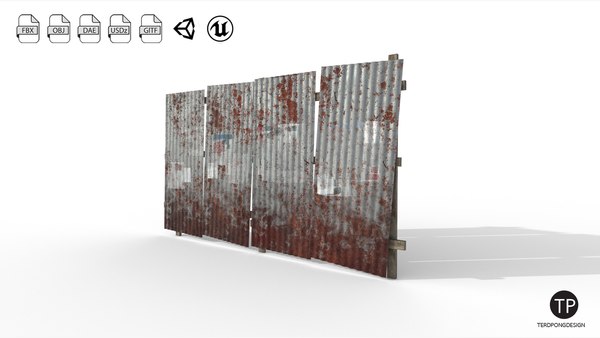 Roof galvanized wall 3D model - TurboSquid 1547346
