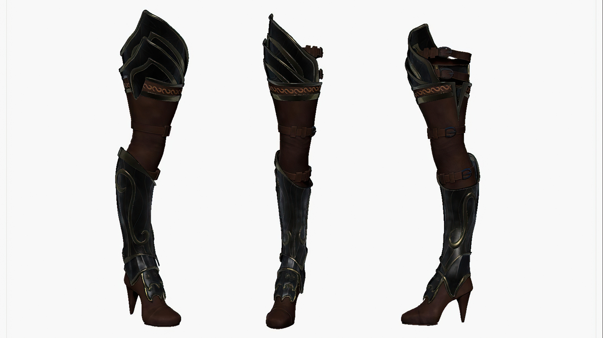 3D sculpt armor leg - TurboSquid 1688420