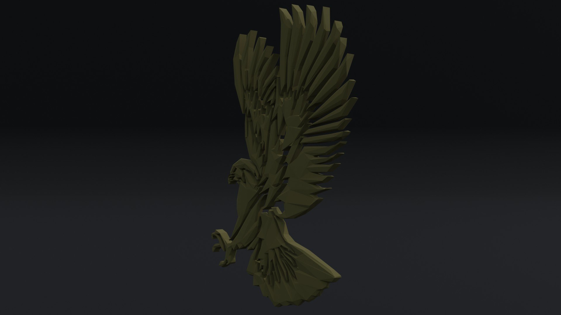 modelo 3d Low-poly Cartoon eagle emblem Polygonal - TurboSquid 2007065