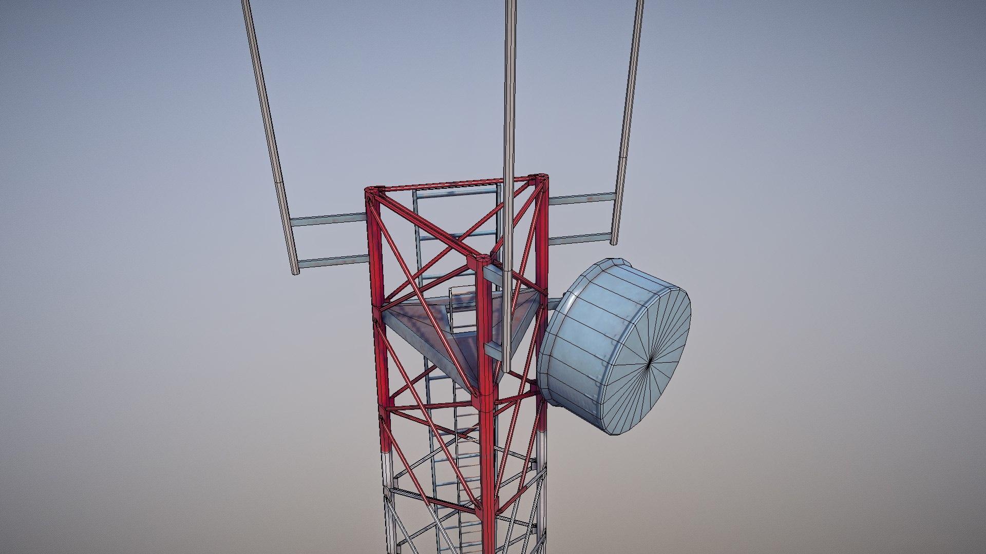 3D LA CellTower Truss 26M - TurboSquid 2060622